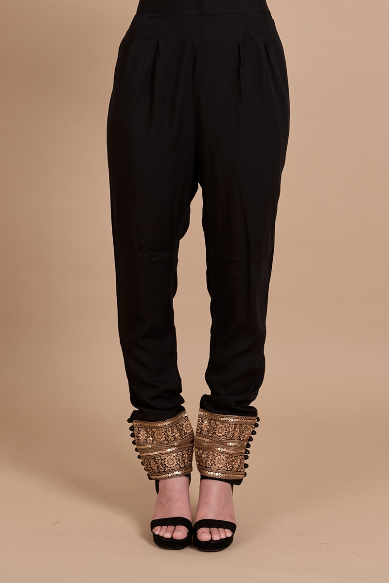 Embroidered Cotton Single Pant @VogueSultana ONLINE